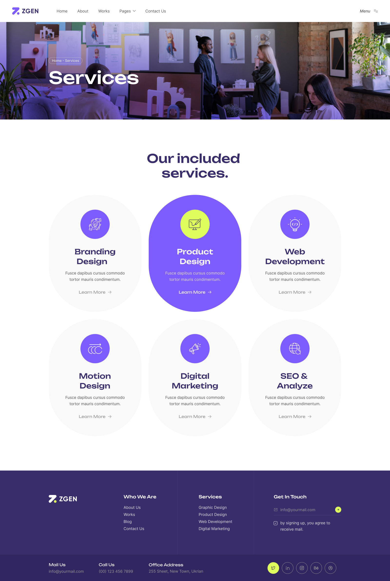 Zgen - Digital Creative Agency & Portfolio Figma Template by codexup